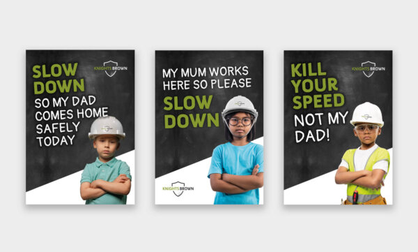 Knights Brown Impactful and Prominent Kill Your Speed Signs