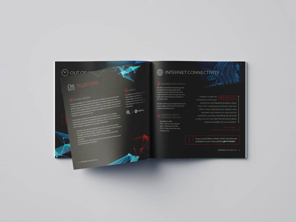 Brochure Refresh for IT Support Company, Interpro Technology