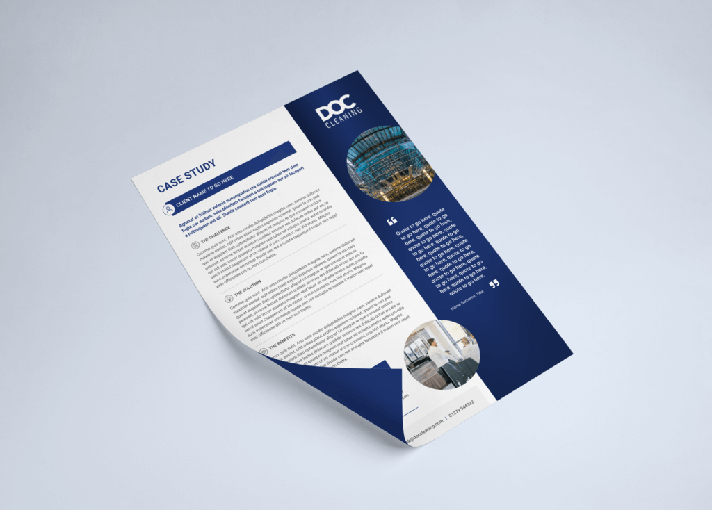 Contemporary and Slick DOC Cleaning Case Study Template